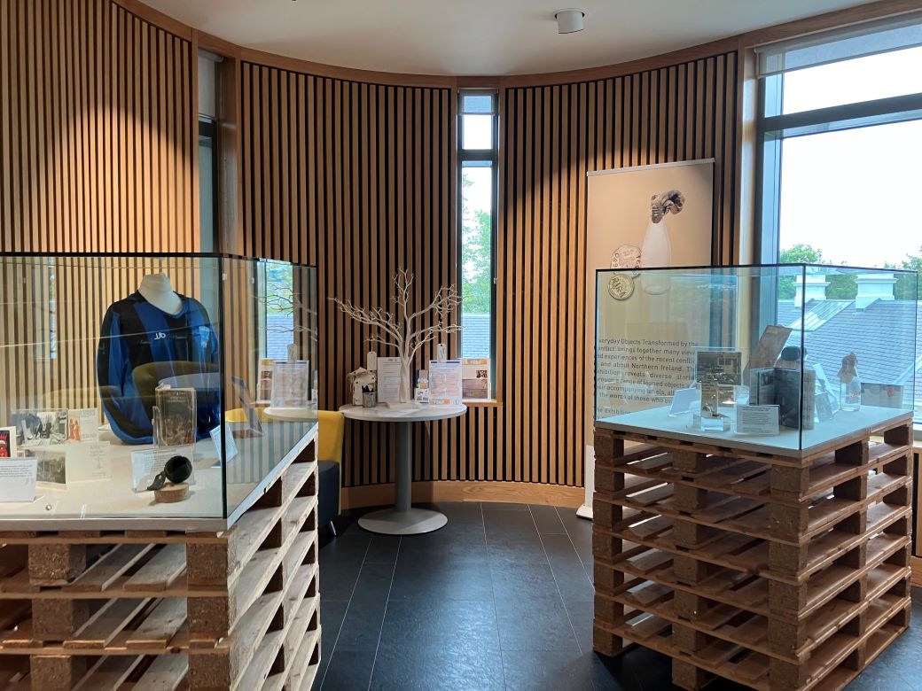 Everyday objects transformed by the conflict exhibition launch