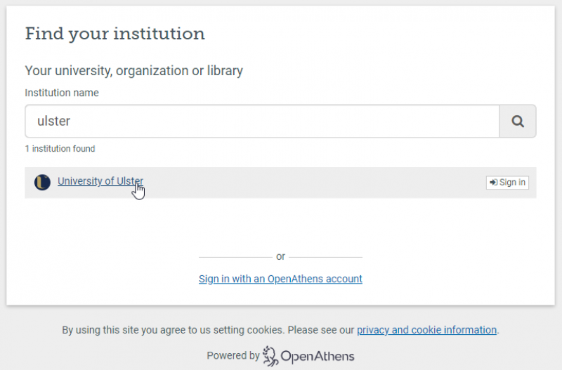 Guide to Accessing Resources Using OpenAthens
